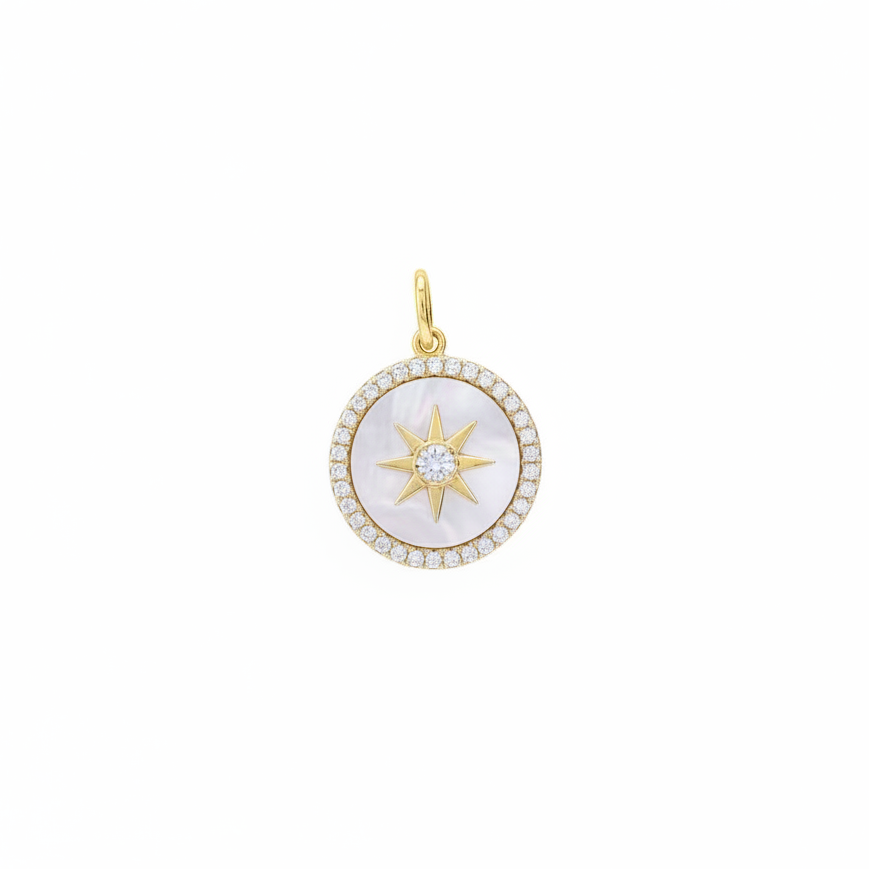 Diamond + Mother of Pearl Compass Charm – Cape Cod Jewelers