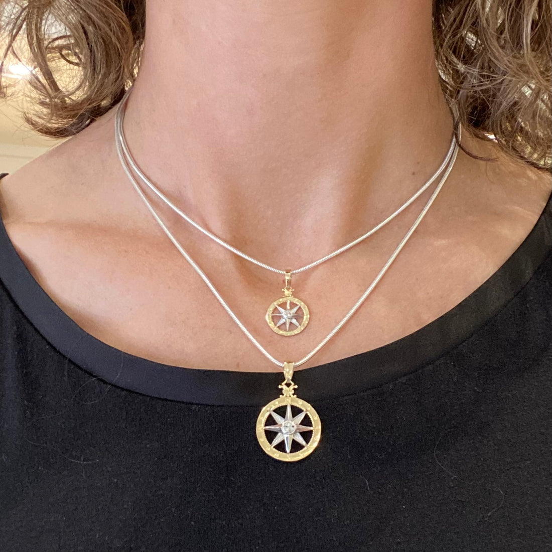 14K Gold Compass Rose Necklace – Cape Cod Jewelers