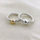 Cape Cod Jewelers Twist Single Ball Ring